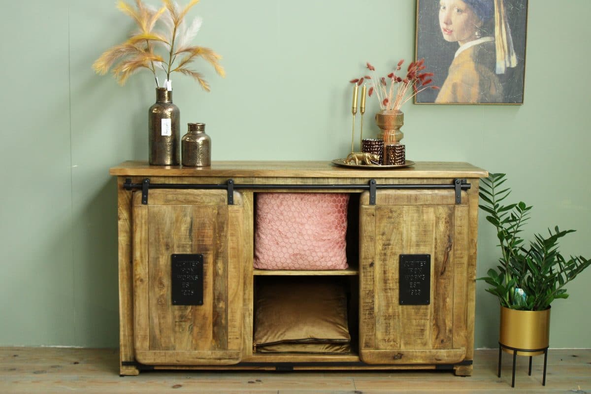 Dressoir India, 3 lades en 2 deuren - LeukeMeubels.nl