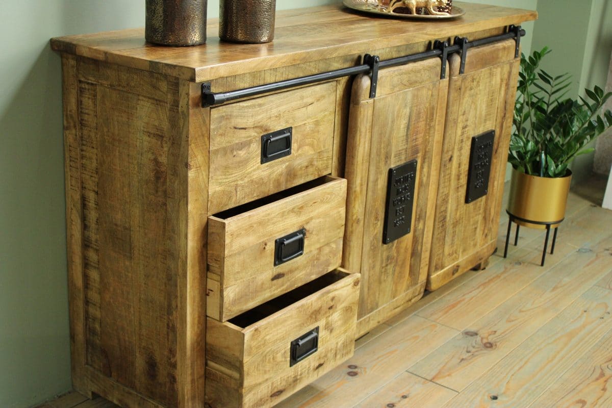 Dressoir India, 3 lades en 2 deuren - LeukeMeubels.nl